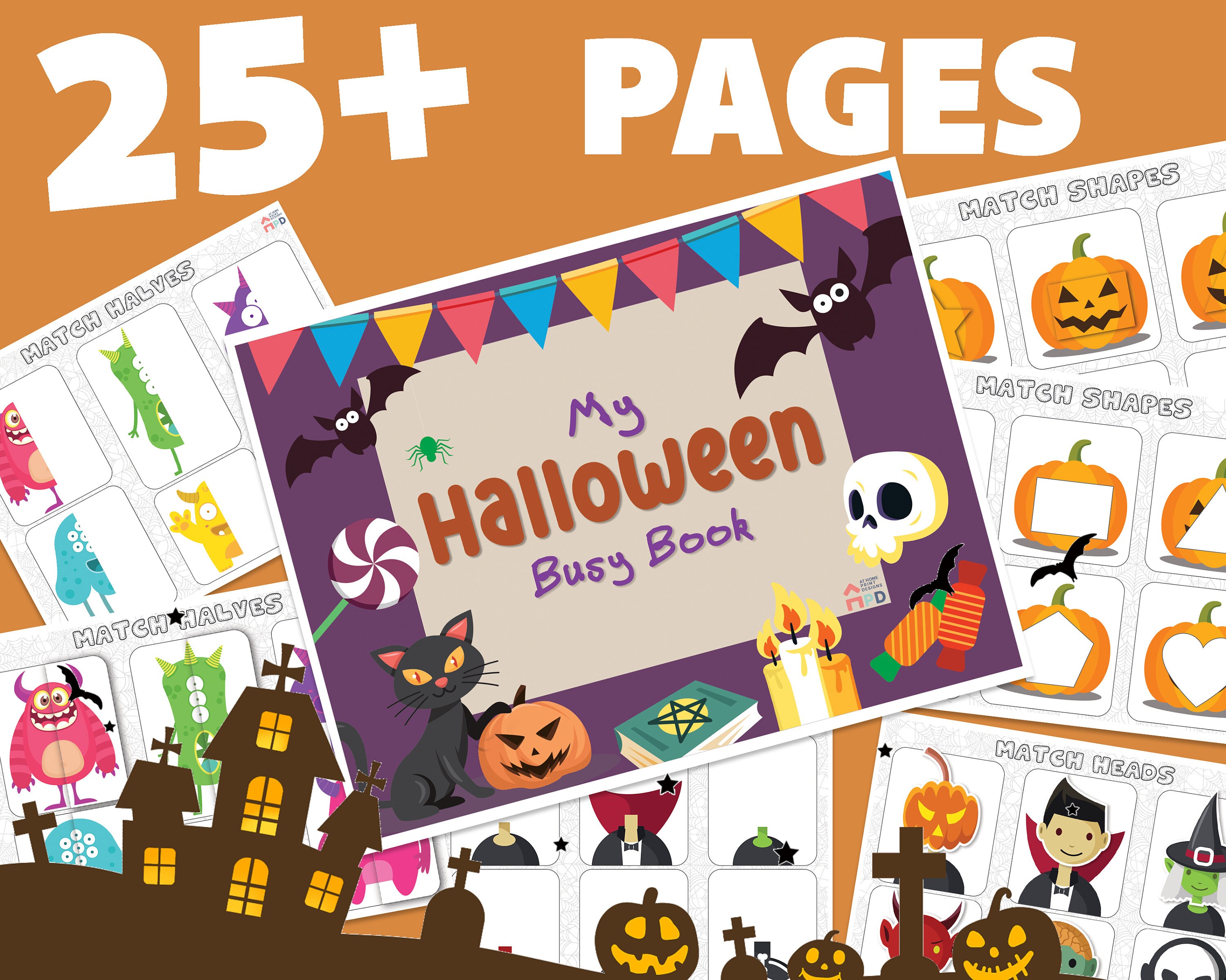 Printable Halloween Busy Book Halloween Kids Activities Fall Quiet Book ...