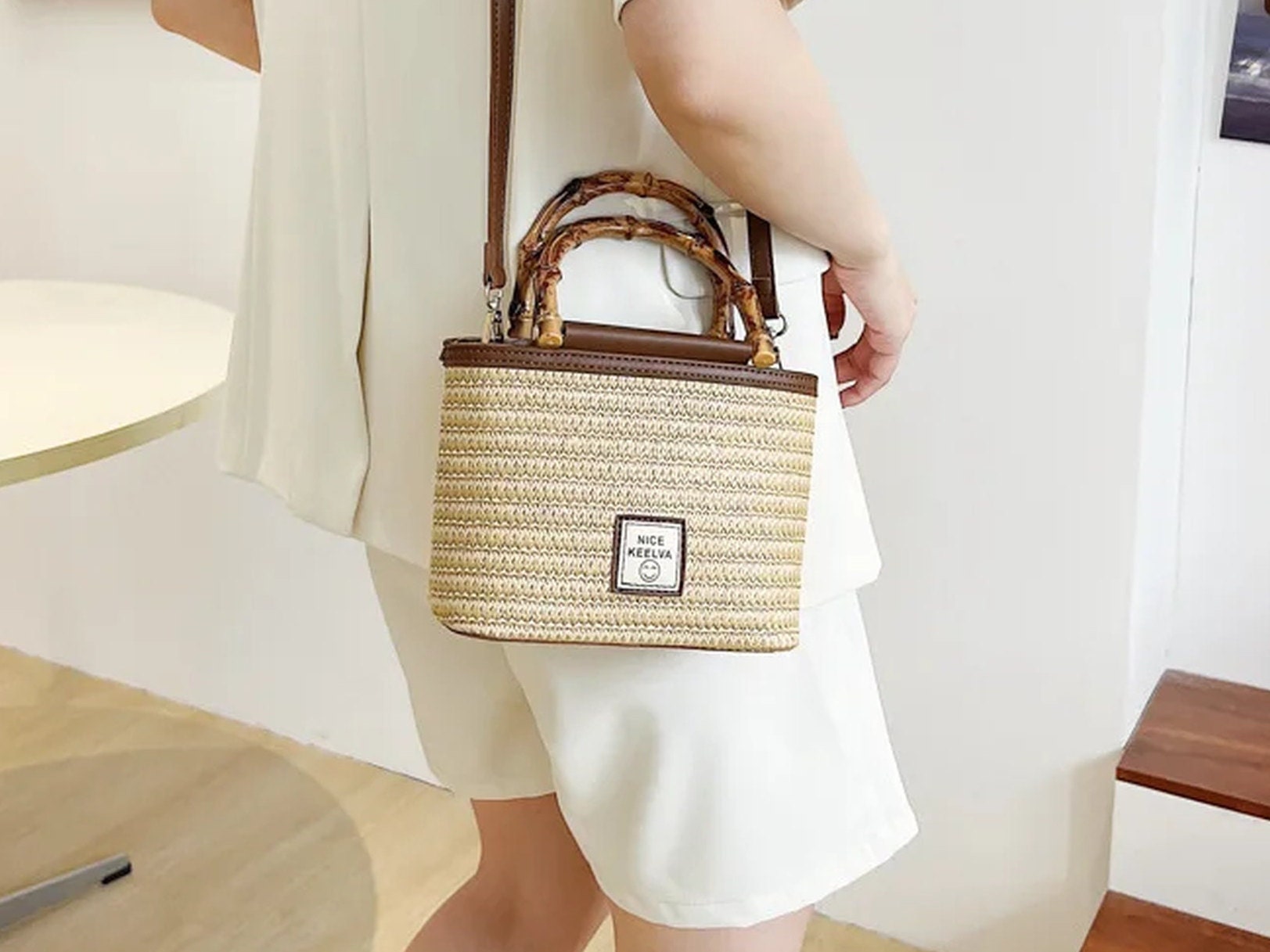 2024 Summer Luxury Handbag, Small Straw Bucket Bags for Women, Designer ...
