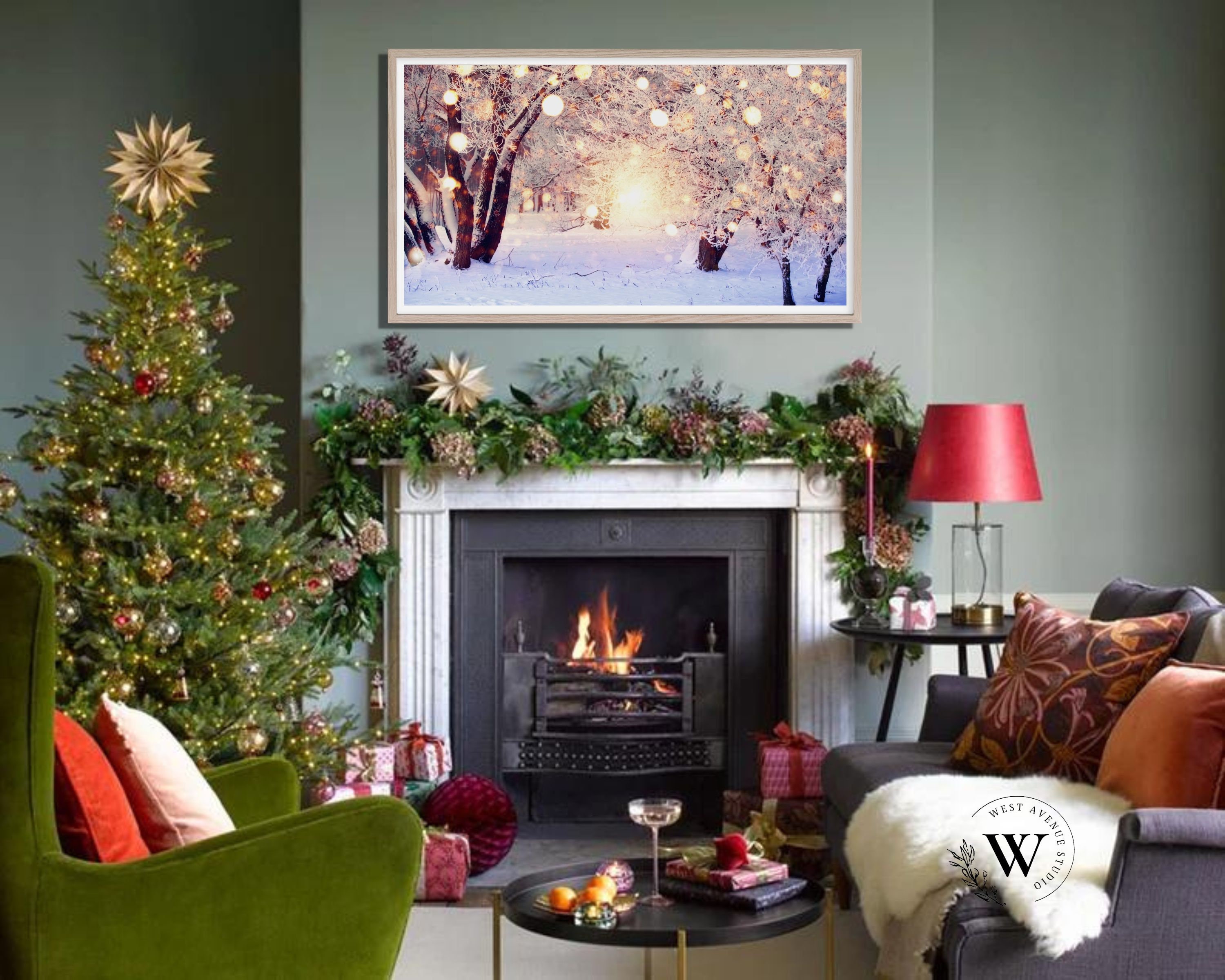 Christmas Tv Art Samsung Frame TV Art Christmas - Etsy