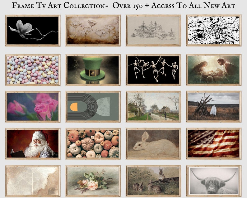 Samsung Frame TV Art Set of 180 Plus Frame TV Art Collection - Etsy