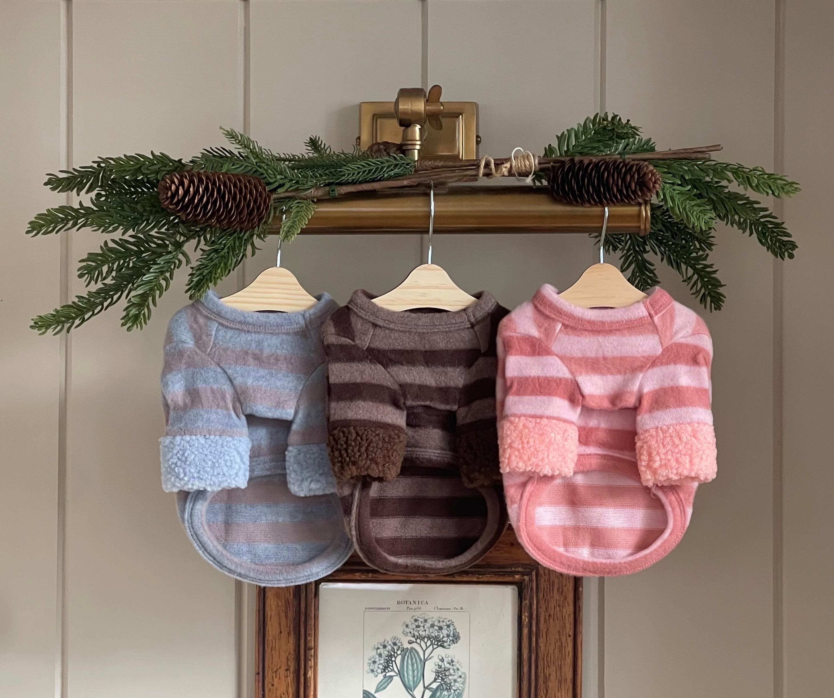Cozy Stripe Sherpa Pajama for Dogs – Soft Winter Outfit With ...