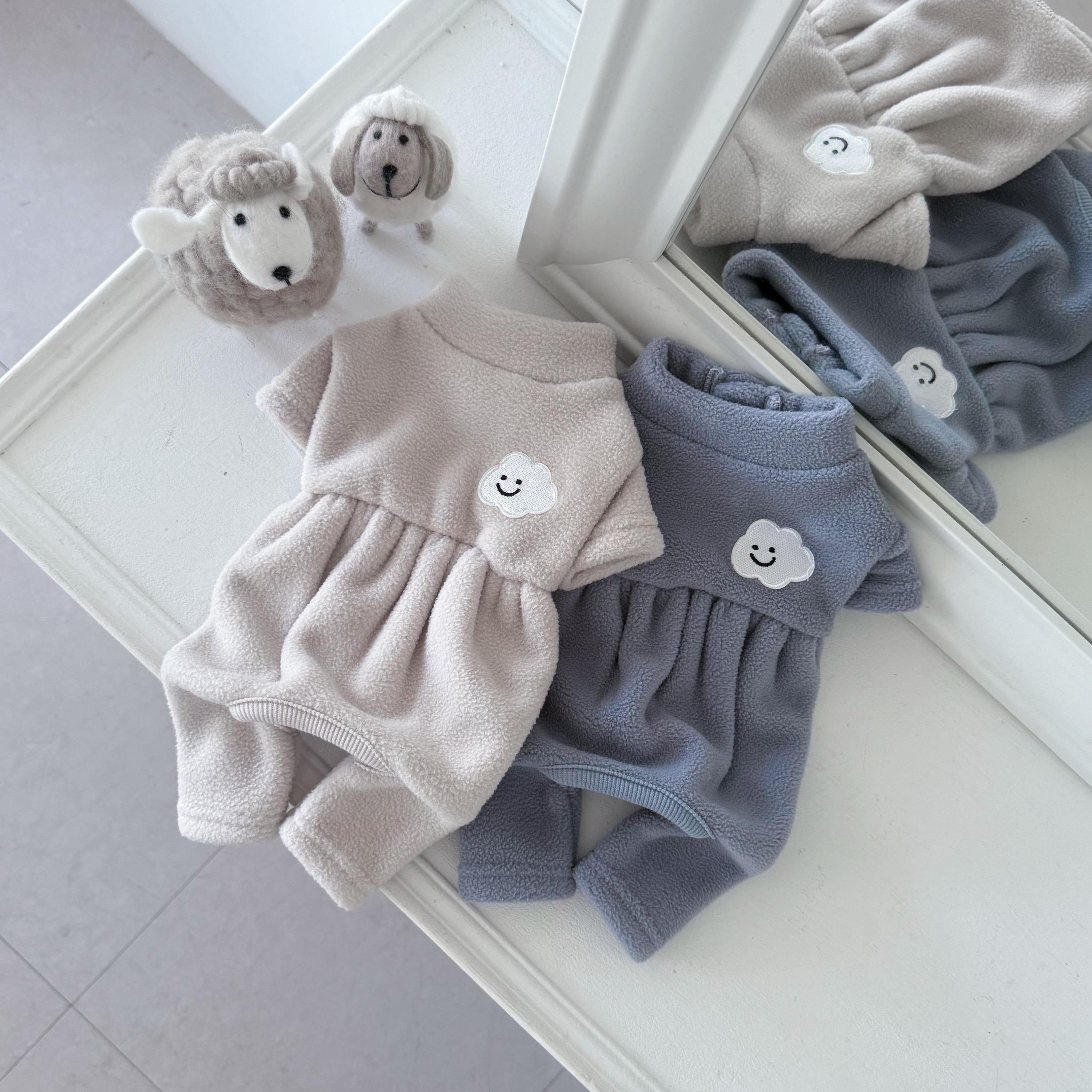 Cloud Puff Fleece Dog Outfit – Soft Pet Jumpsuit | S–2XL | Small Dog ...