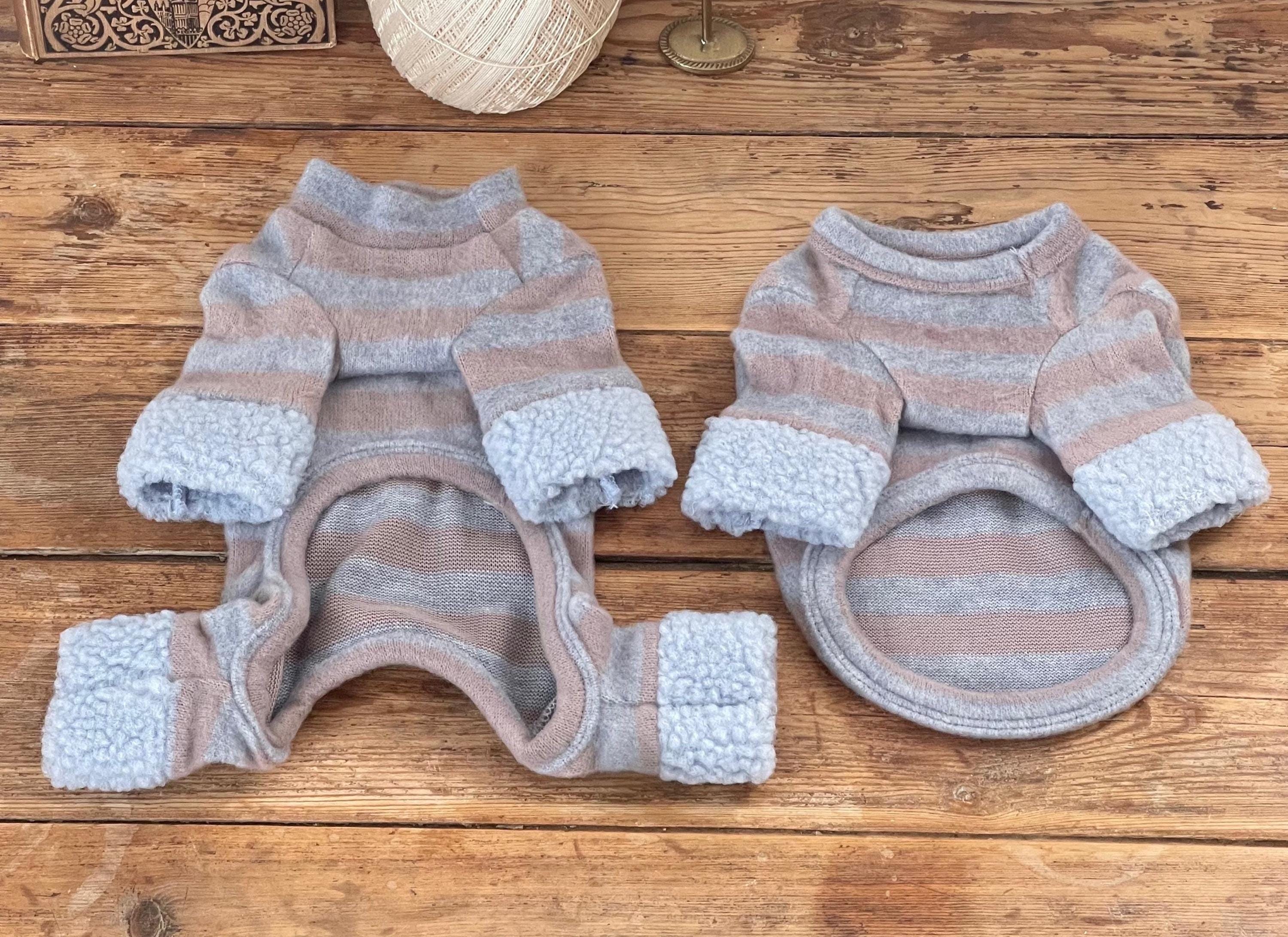 Cozy Stripe Sherpa Pajama for Dogs – Soft Winter Outfit With ...