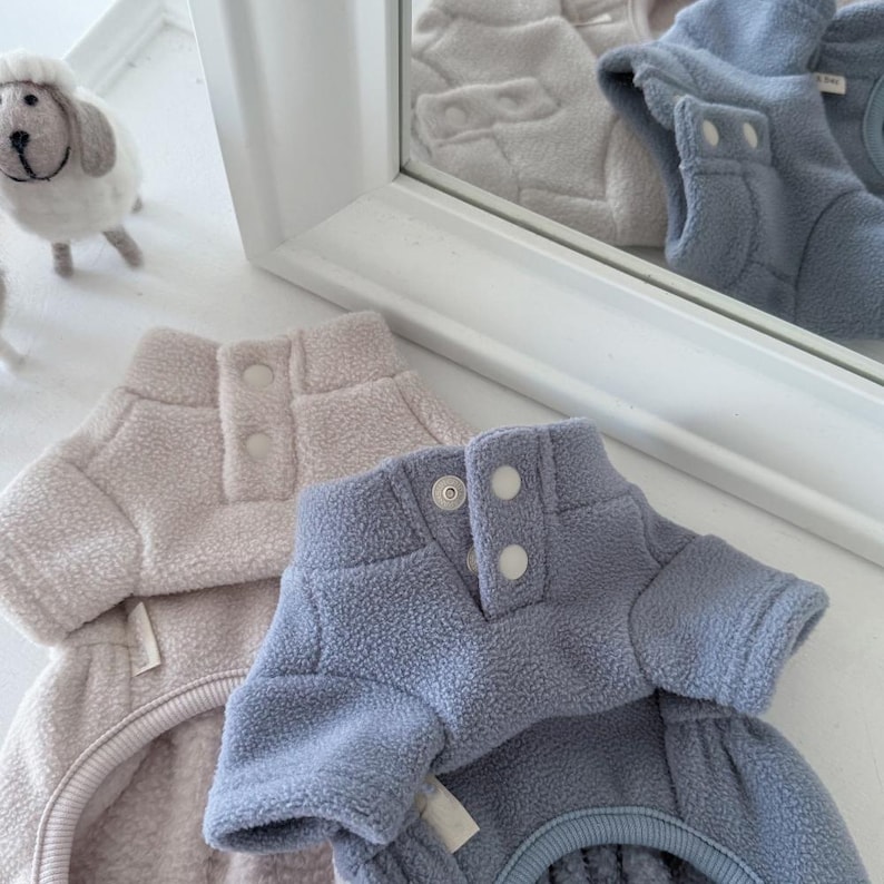 Cloud Puff Fleece Dog Outfit – Soft Pet Jumpsuit | S–2XL | Small Dog ...