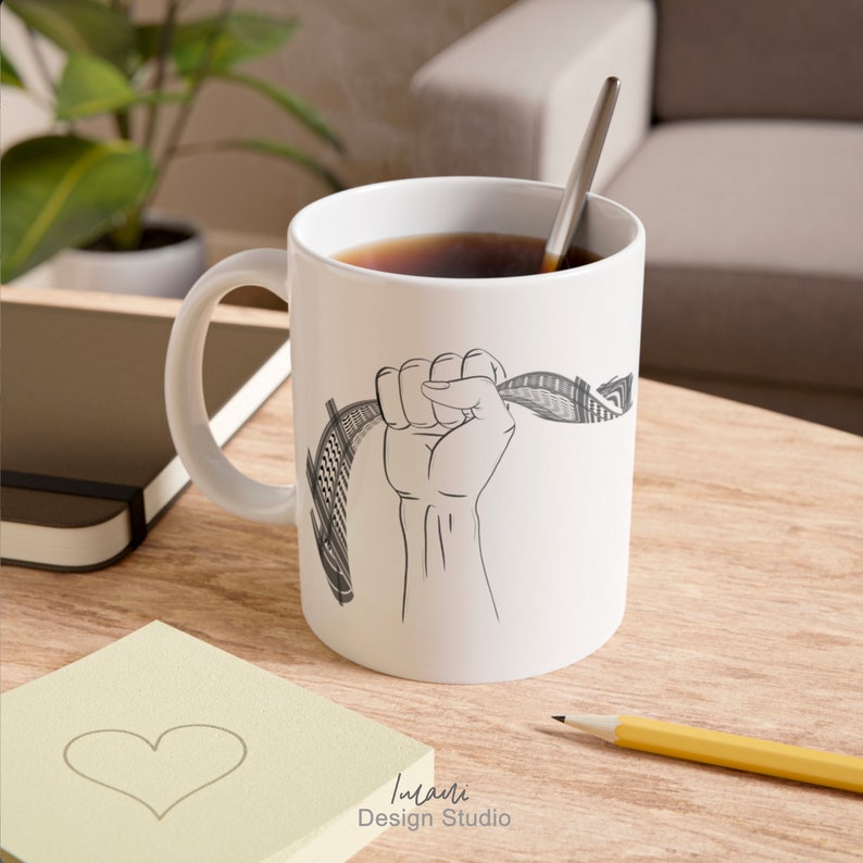 Palestinian Keffiyeh Hand Holding Scarf Keffiya Artwork Digital ...