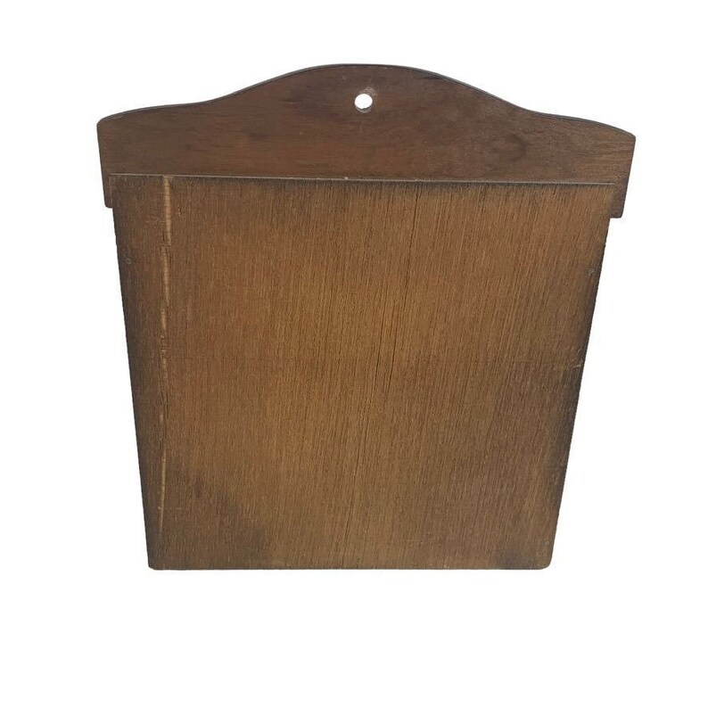 Vintage Wood Wall Hanging Bill Checkbook Organizer Catchall Eagle ...