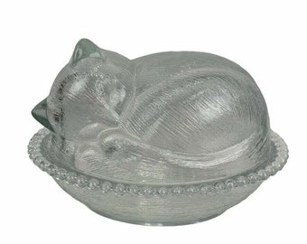 Indiana Glass Cat | Etsy