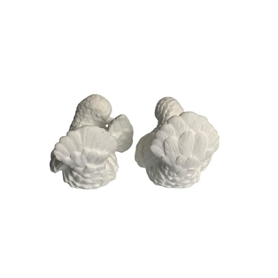A. Santini White Alabaster Love Birds Doves Sculptures Set of 2 Made in ...