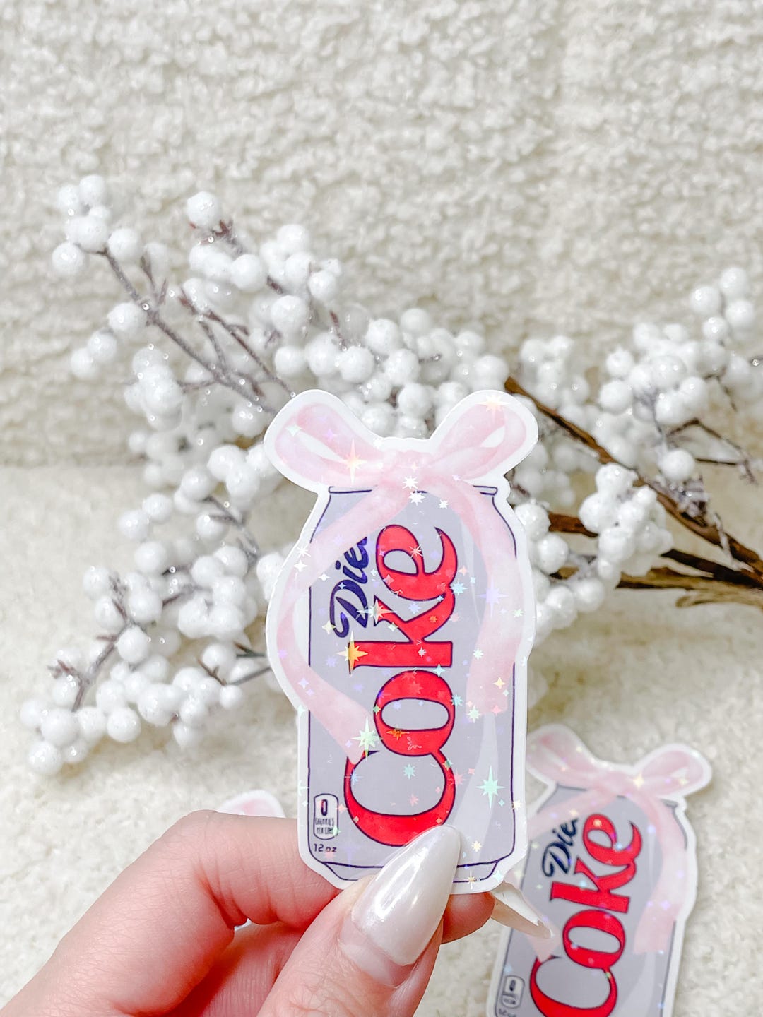 Coquette Diet Coke Bow Sticker - Kindle Sticker - Girly Sticker - Cola ...