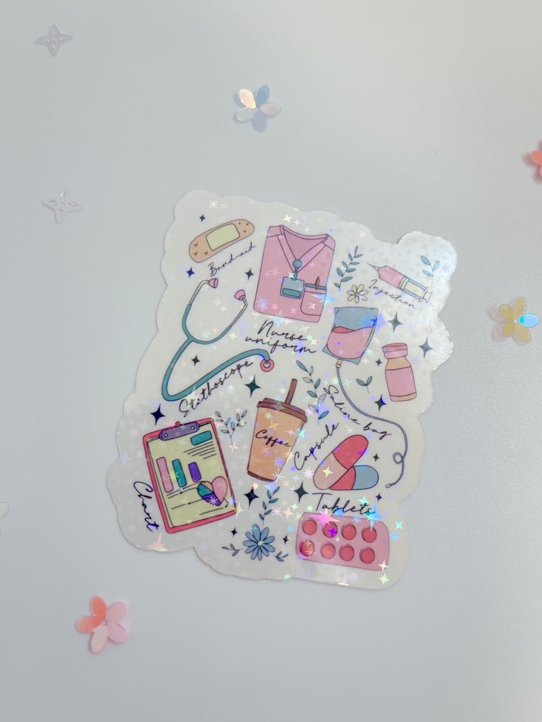 Nurse Doodle Sticker Sheet, Medical Doodles, Doing Nurse Stuff, Gift ...