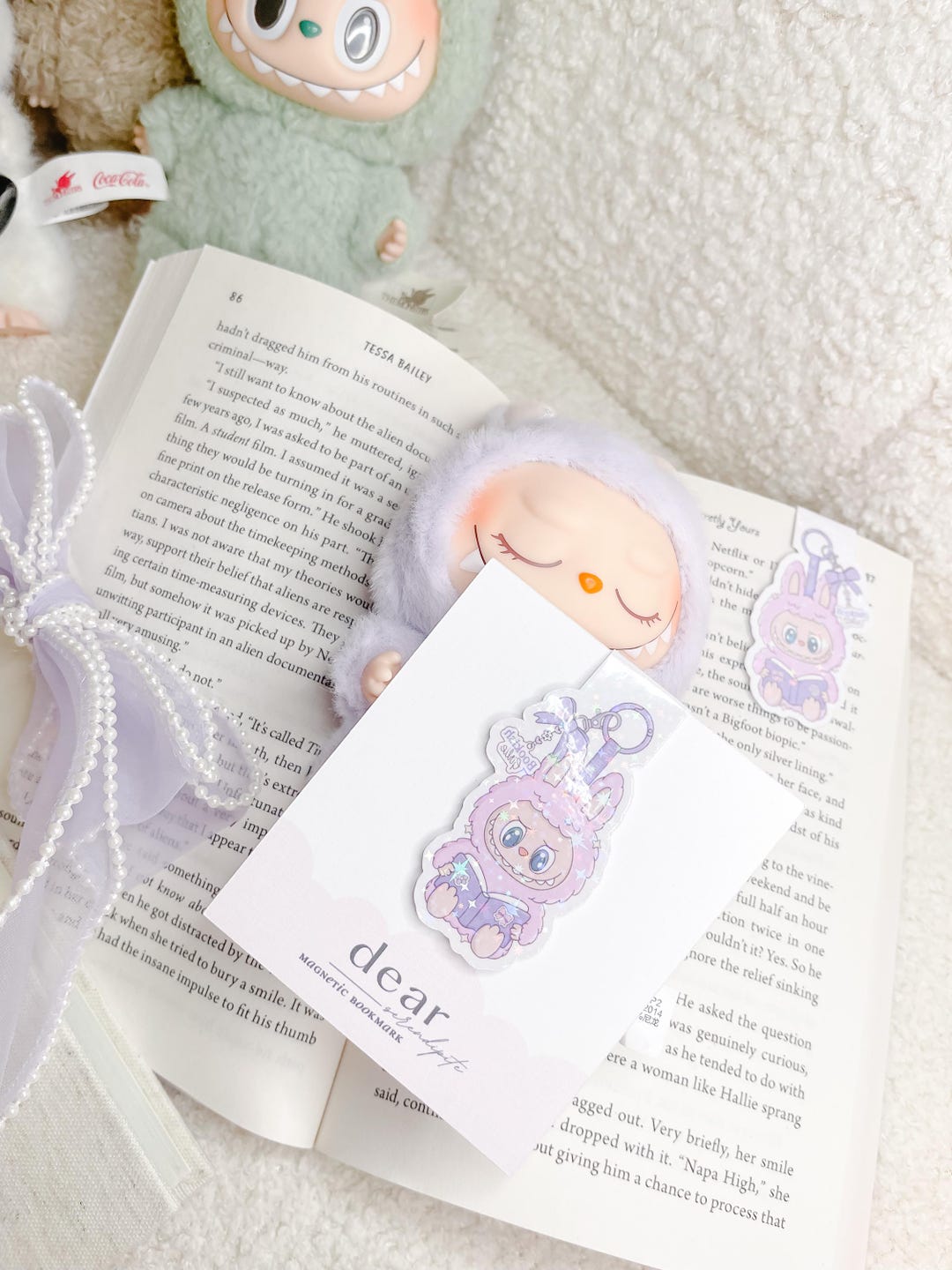 Zizi Labubu Magnetic Bookmark - Bookish Girly - the Monsters Labubu ...