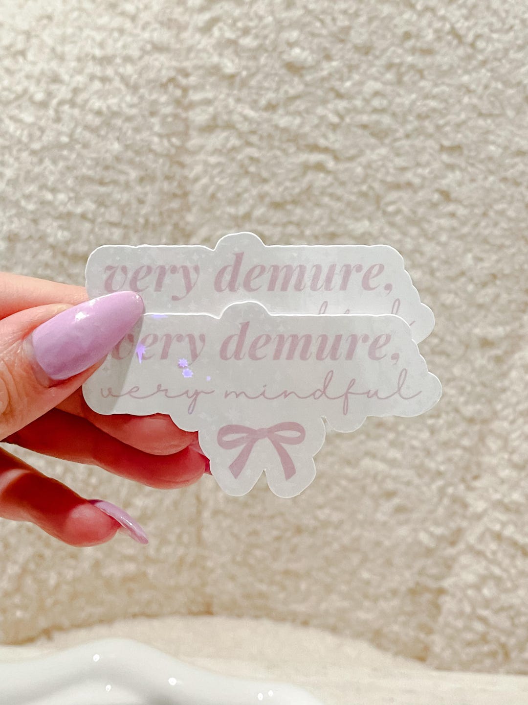 Very Demure Very Mindful Holographic Sticker - Very Mindful ...