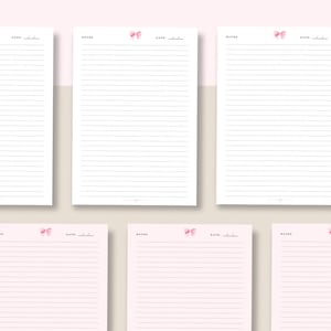 Coquette Printable Lined Notebook Digital Download Journal Note Taking ...