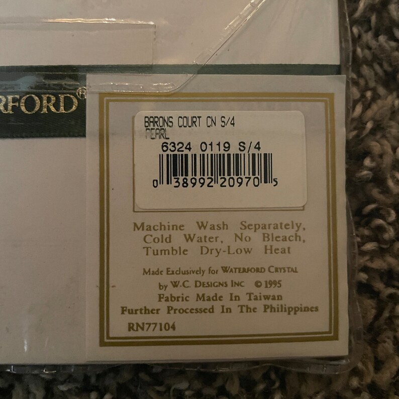 Vintage Waterford Linens Set of 4 Cocktail Napkins, 8x8 Each - Etsy