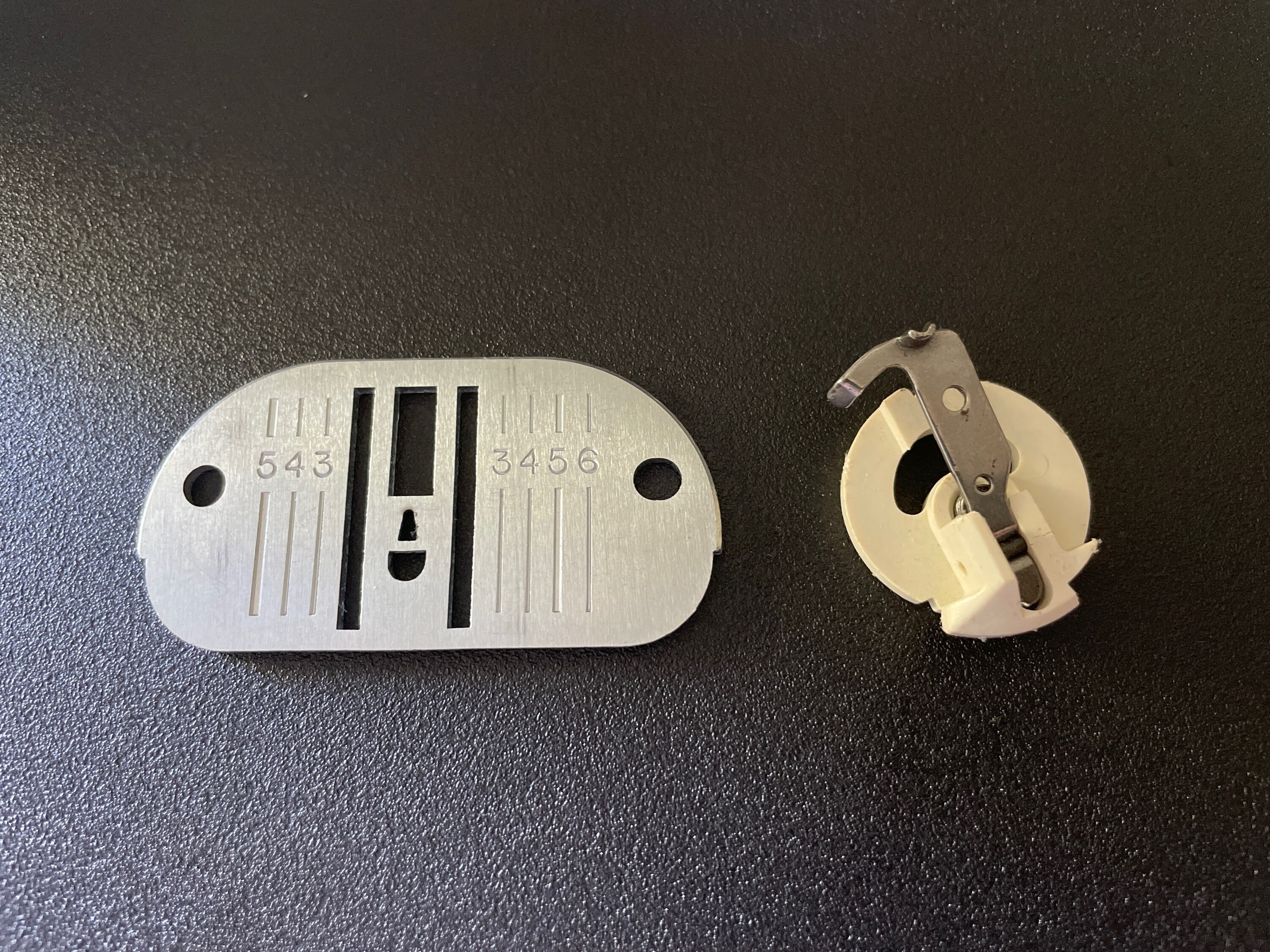 Vintage Singer Chain Stitch Needle Throat Plate Part 381244 and Chain ...