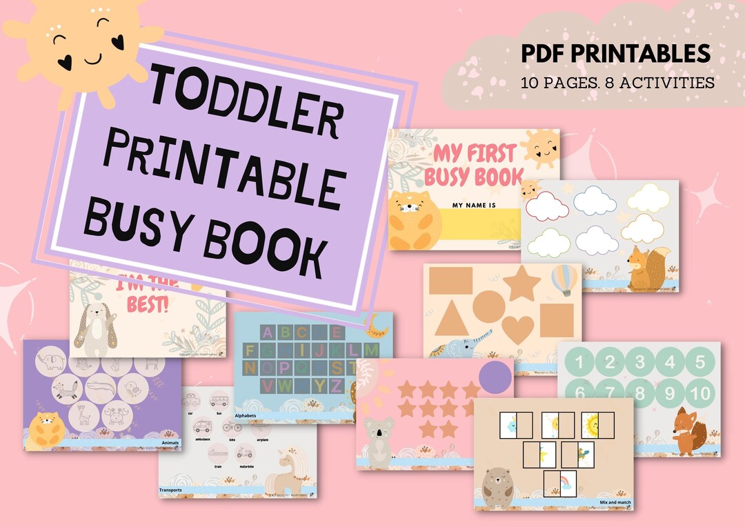 My First Busy Book. Toddler Learning Binder. PDF Printables. First ...