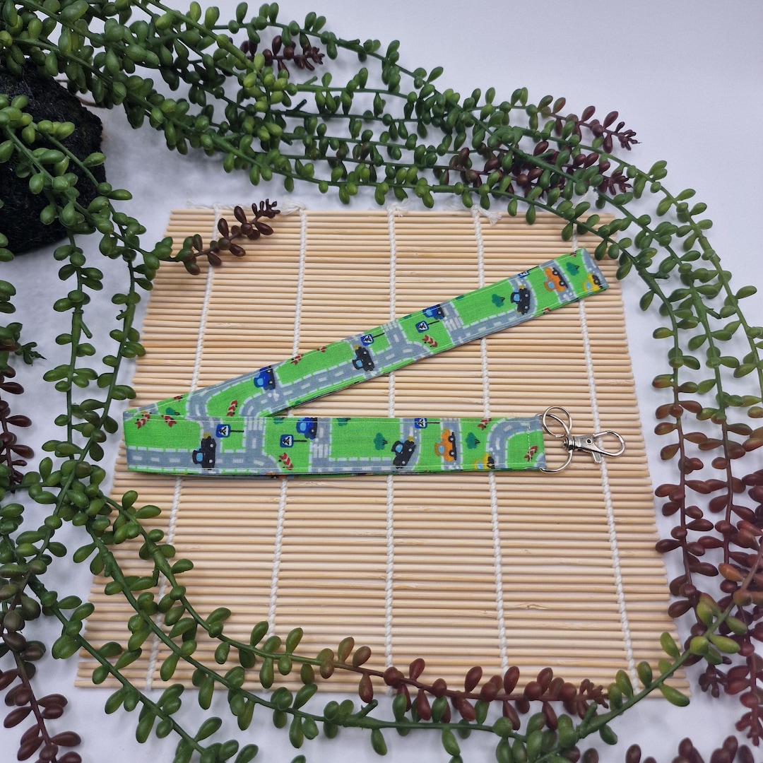 Car Playmat Lanyard Work/college ID Badge, Handmade Car Lanyard, Car ...