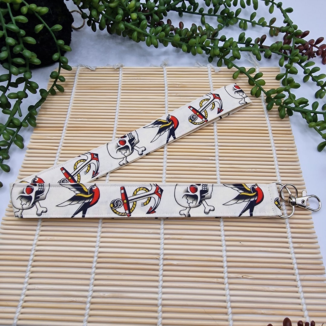 Handmade Flash Tattoo Lanyard for Work/college ID Badge, Tattoo ...