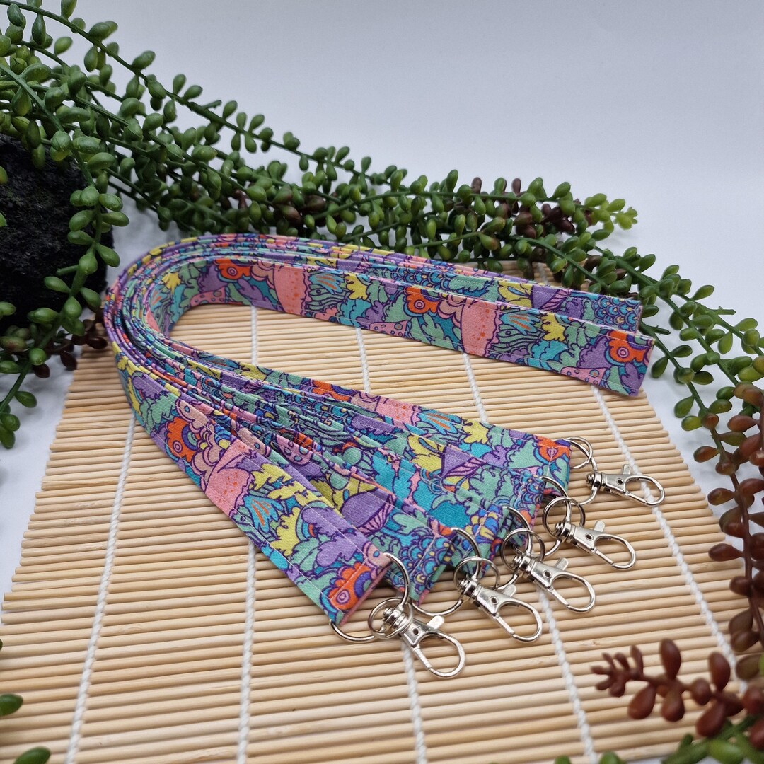 Psychedelic Mushroom Lanyard: Abstract Groovy ID Badge - Etsy