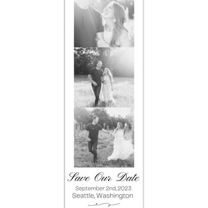 Photo Booth Strip Save the Date Template - Etsy
