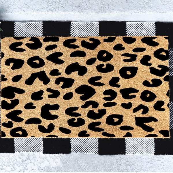 Leopard Door Mat - Etsy