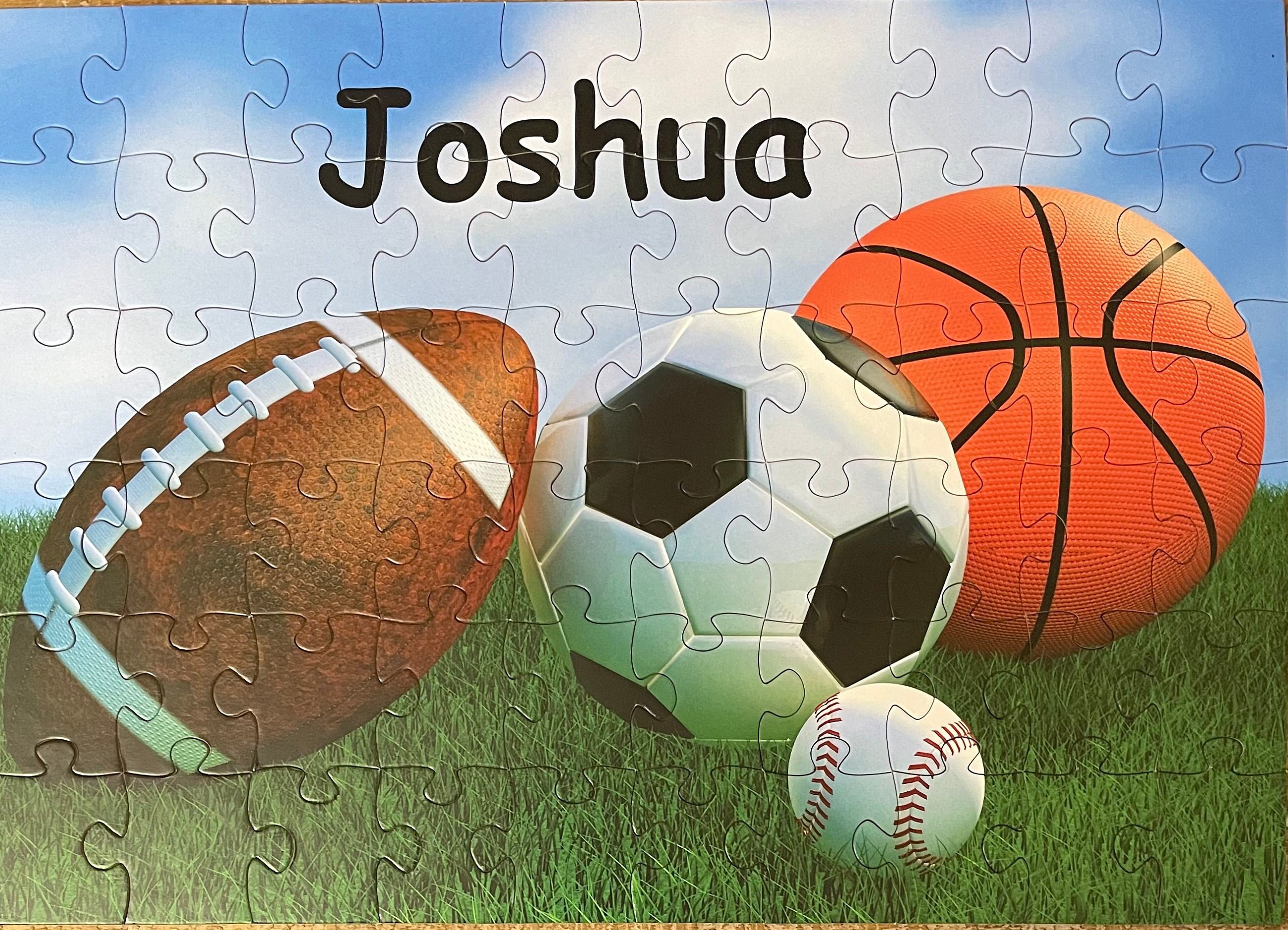 Personalized Sports Jigsaw Puzzle for Kids - 24-piece or 60-piece ...