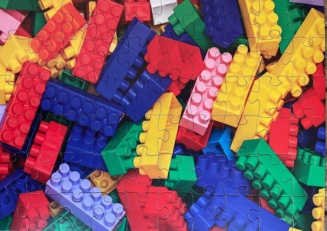60 Piece Lego Jigsaw Puzzle Large Piece Puzzle Kid's Birthday Gift - Etsy