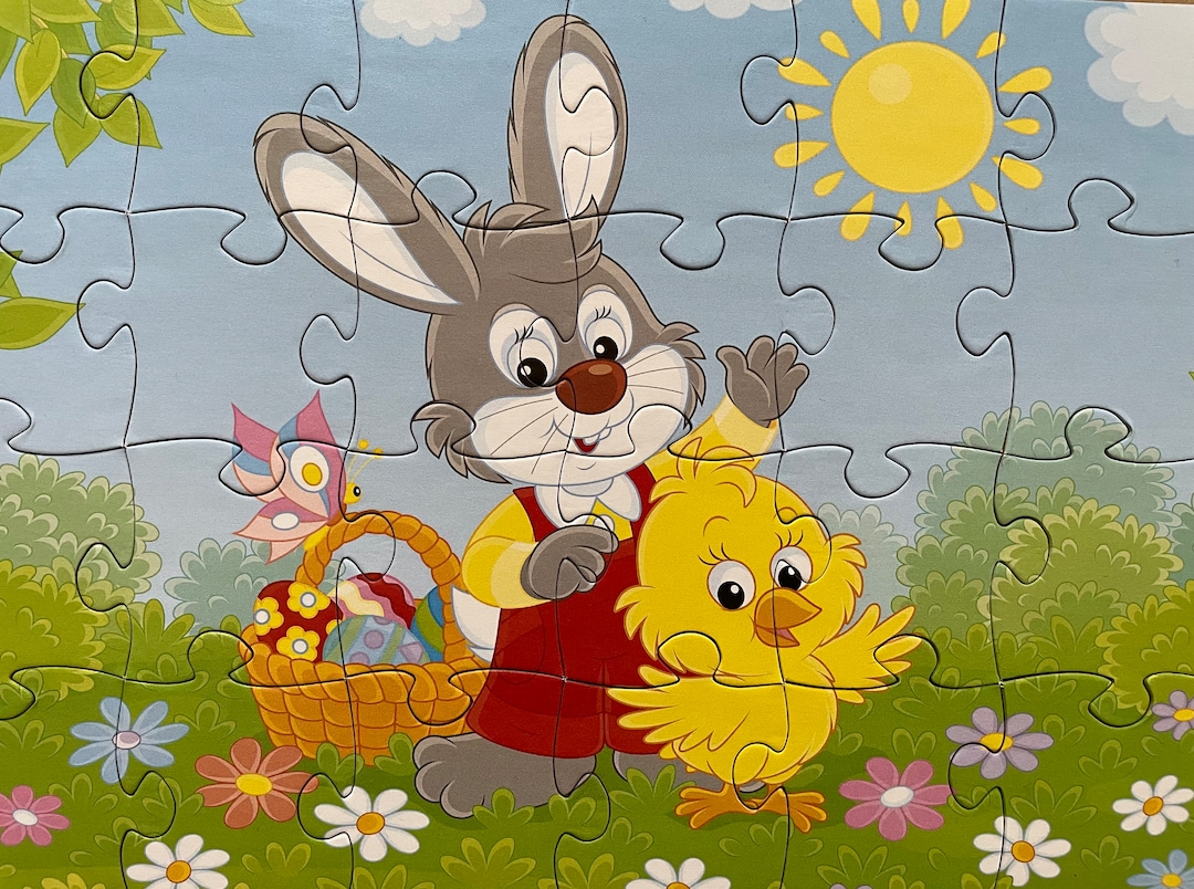 Bunny and Friend Jigsaw Puzzle for Kids, 24 Piece and 60 Piece Puzzle ...