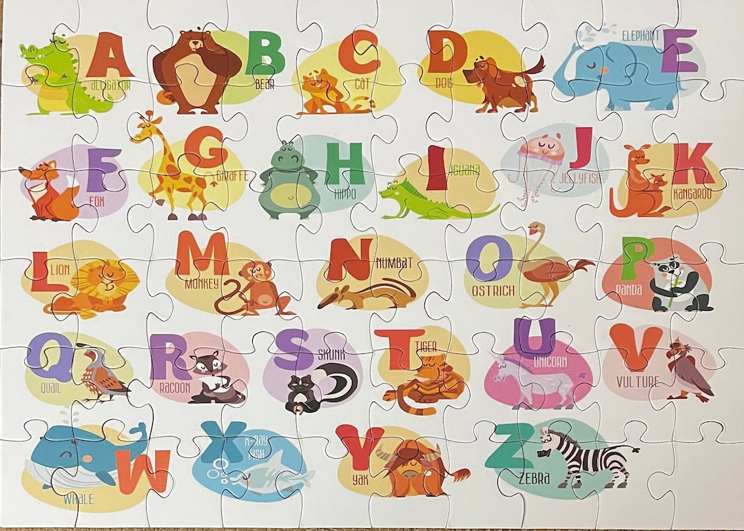 Alphabet Jigsaw Puzzle for Kids, 24 Piece or 60 Piece Puzzle, Great ...