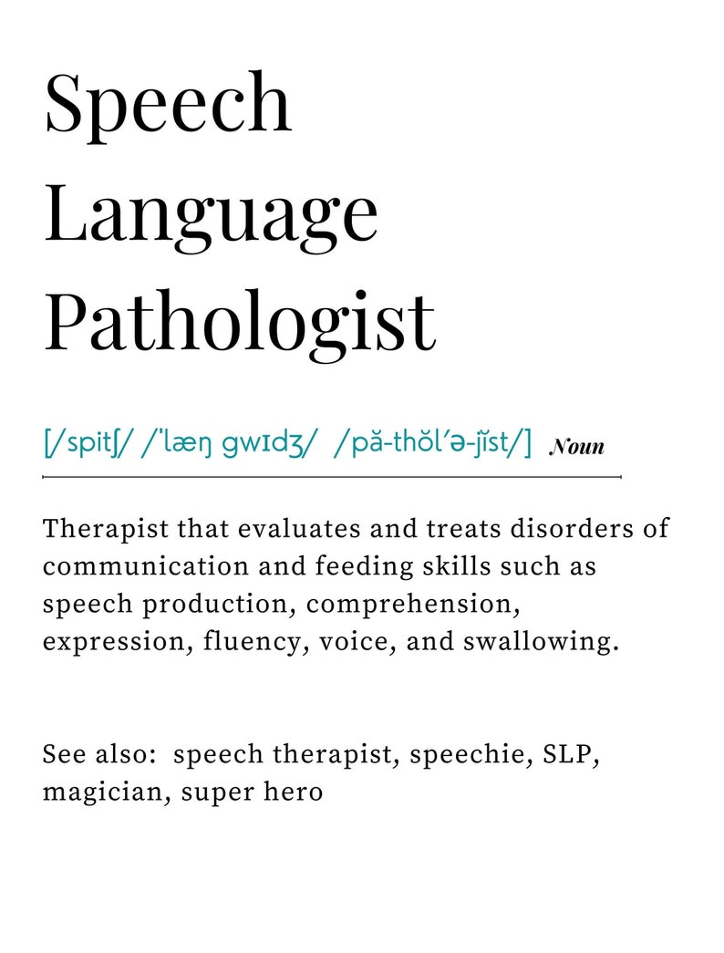 SLP Dictionary Definition | Speech- Language Pathologist Definition ...