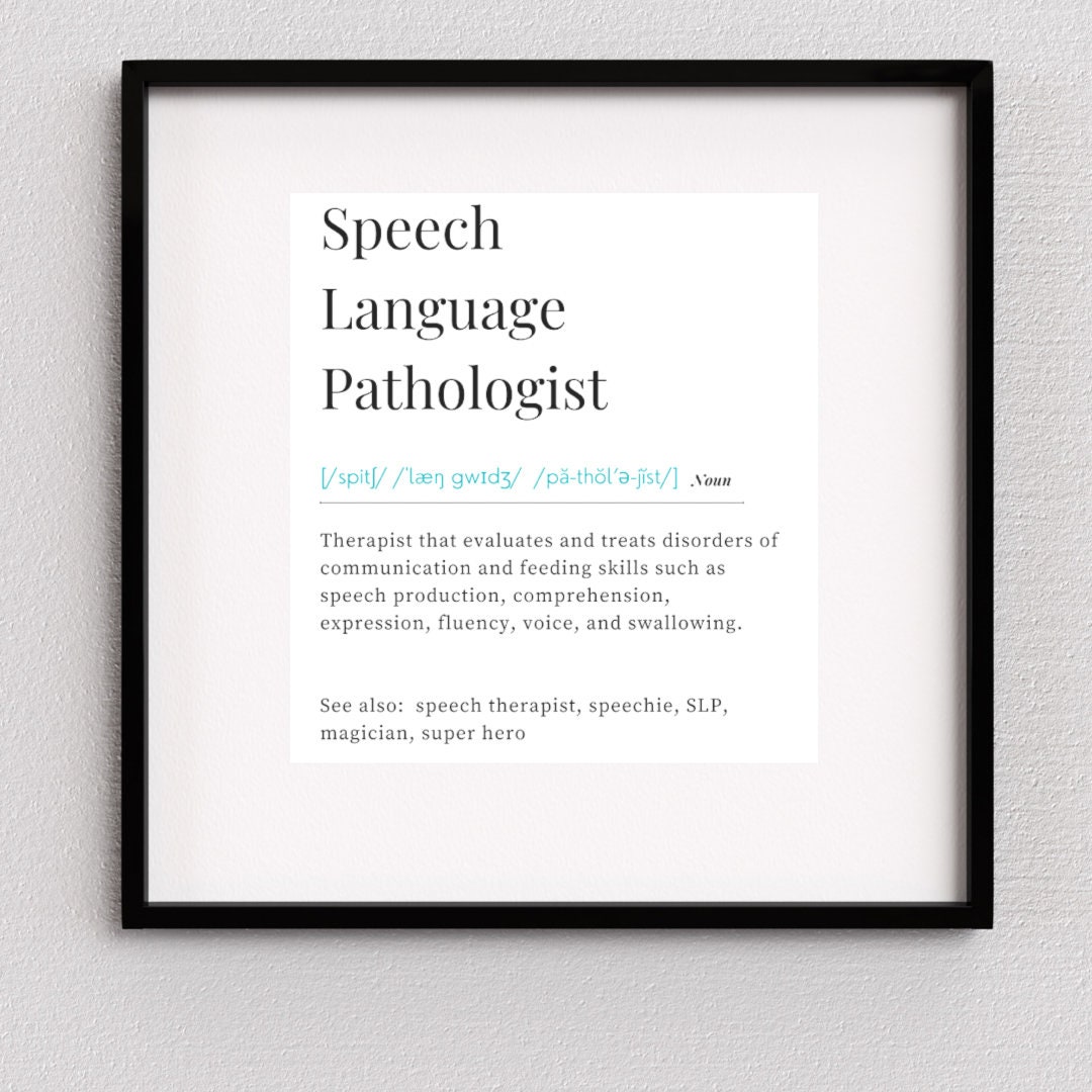 SLP Dictionary Definition | Speech- Language Pathologist Definition ...