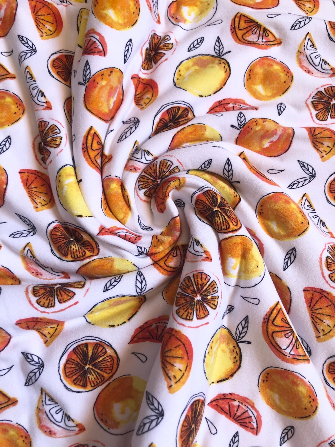 Bright Orange Print Poly-spandex Fabric – Vibrant, Soft . - Etsy