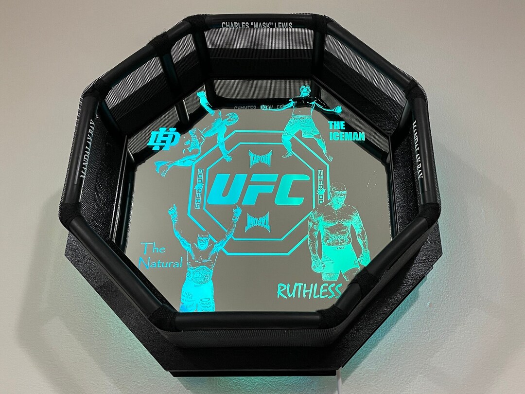 MMA Legends of the Octagon Backlit Mirror Wall Art - Etsy