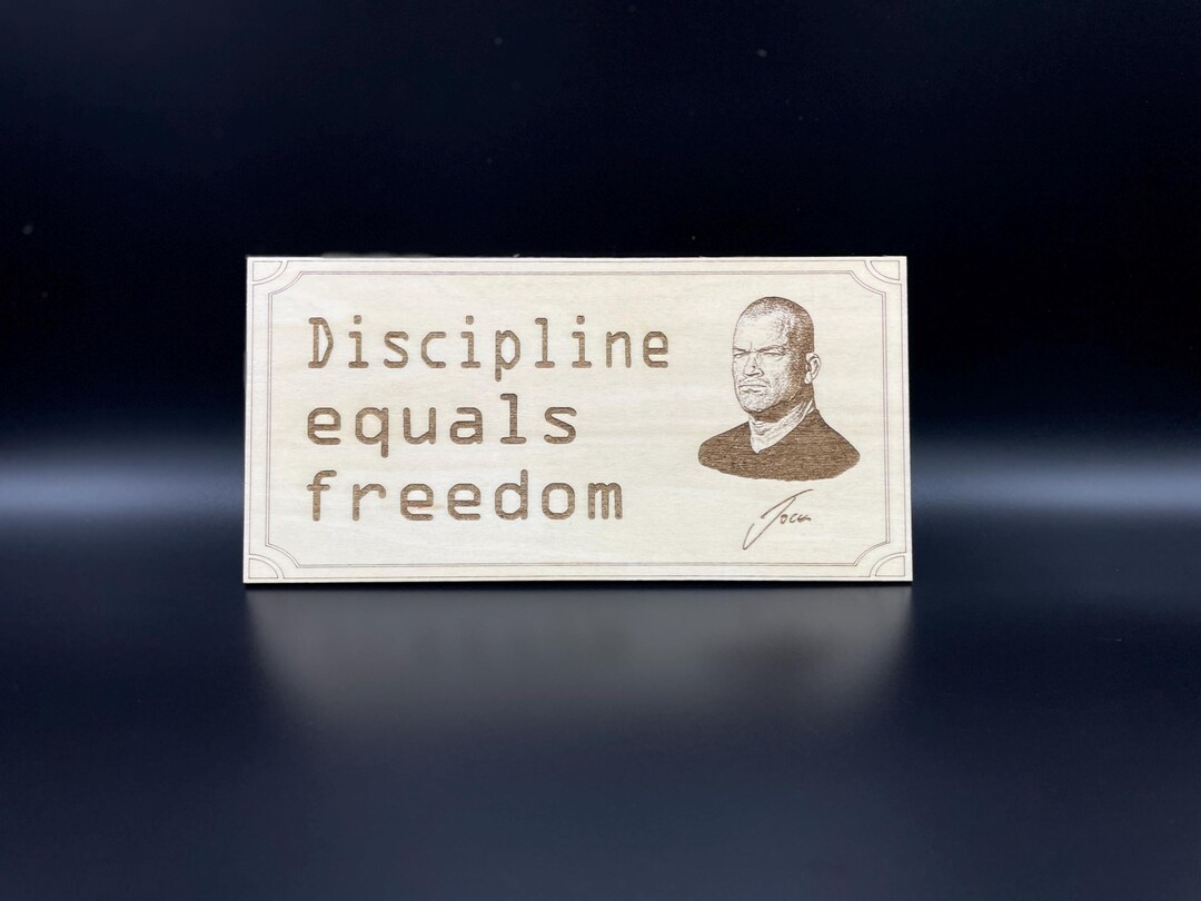 Jocko Discipline Equals Freedom Quote Sign - Etsy