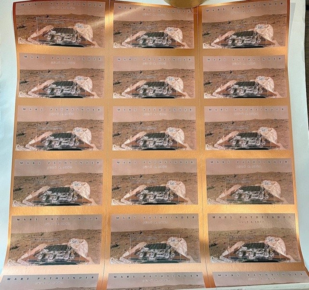 Mars Pathfinder July 4th, 1997 Full Pane Stamp Sheet - Etsy