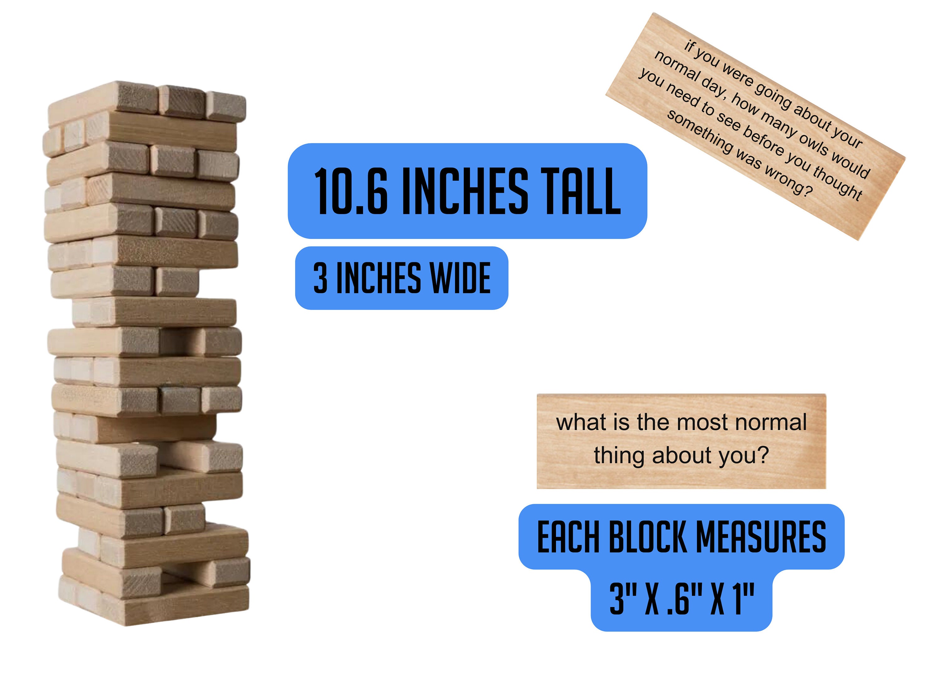 Icebreaker Questions Tumbling Tower Game™ - Family Party Game - Get to ...