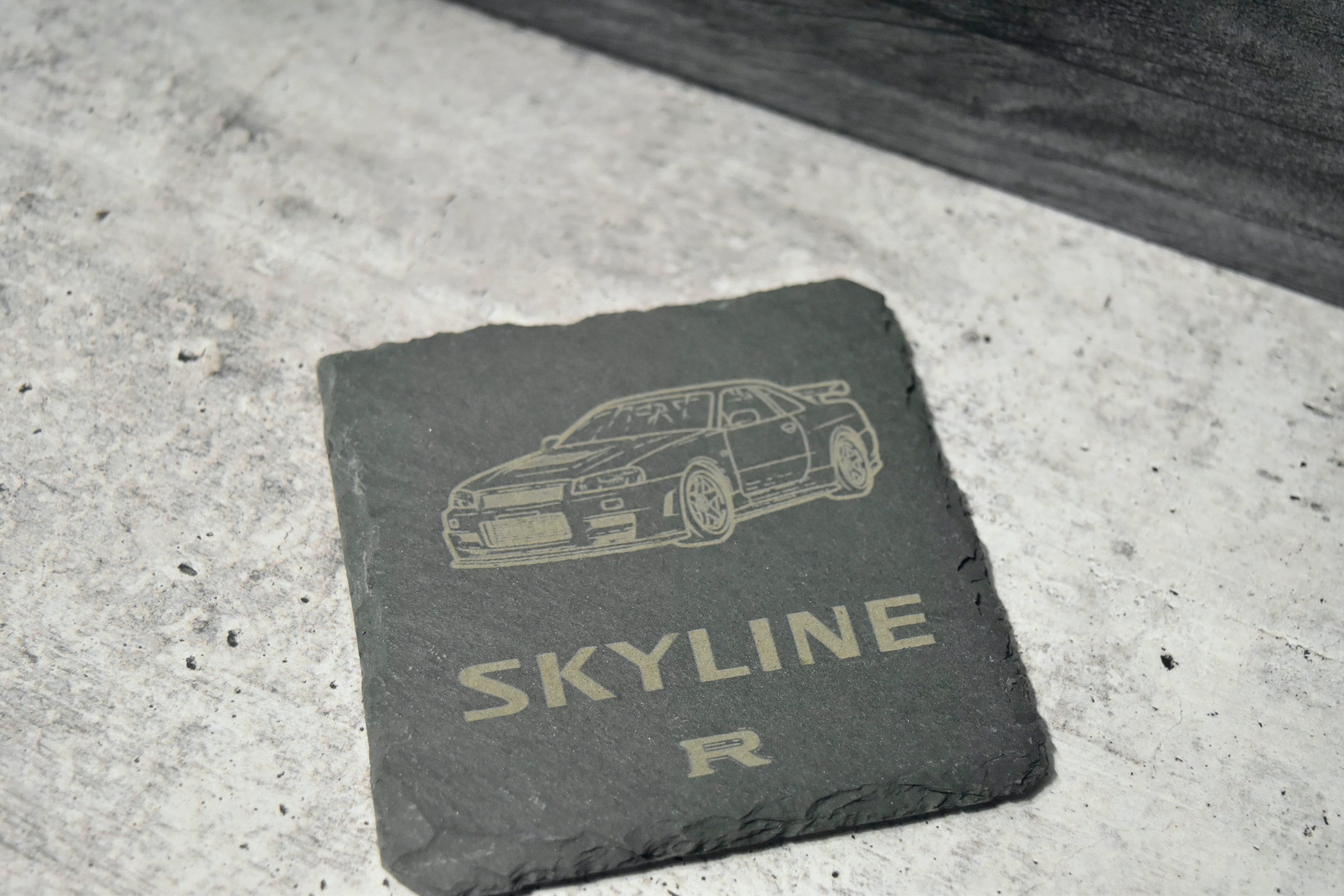 JDM Classic Car Slate Coasters RX-7 R34 Skyline GTR - Etsy