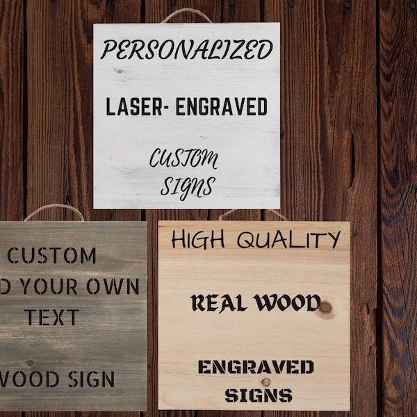 Natural Wood Sign - Etsy