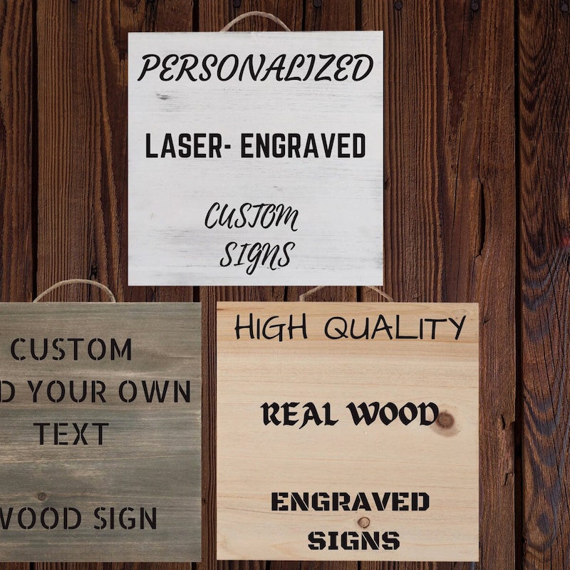 Natural Wood Sign - Etsy