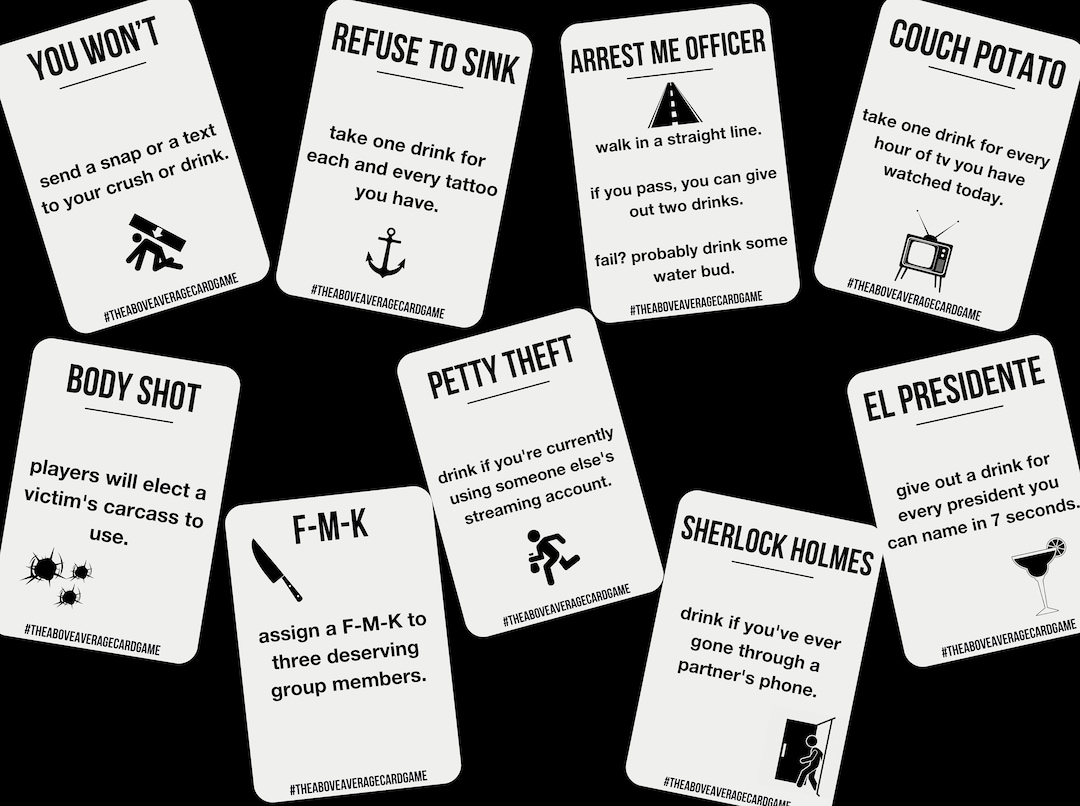The Above Average Card Game™ - Fun Party Game - Adult Drinking Games ...