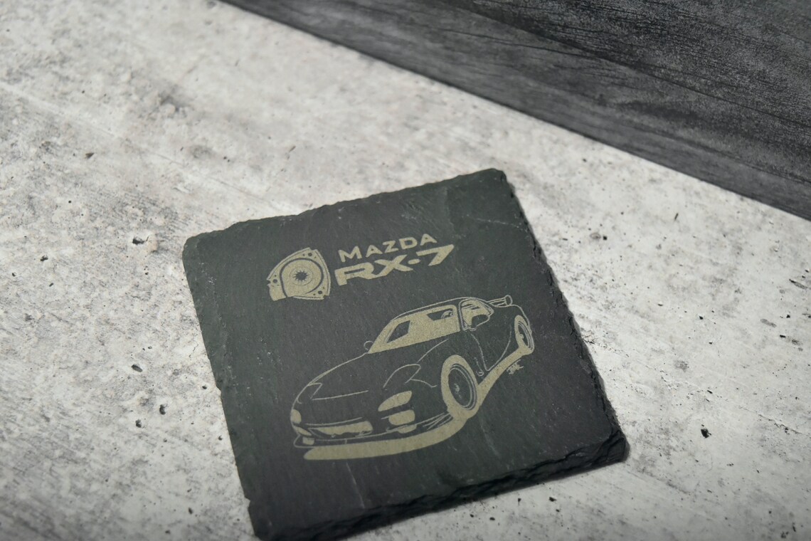JDM Classic Car Slate Coasters RX-7 R34 Skyline GTR - Etsy