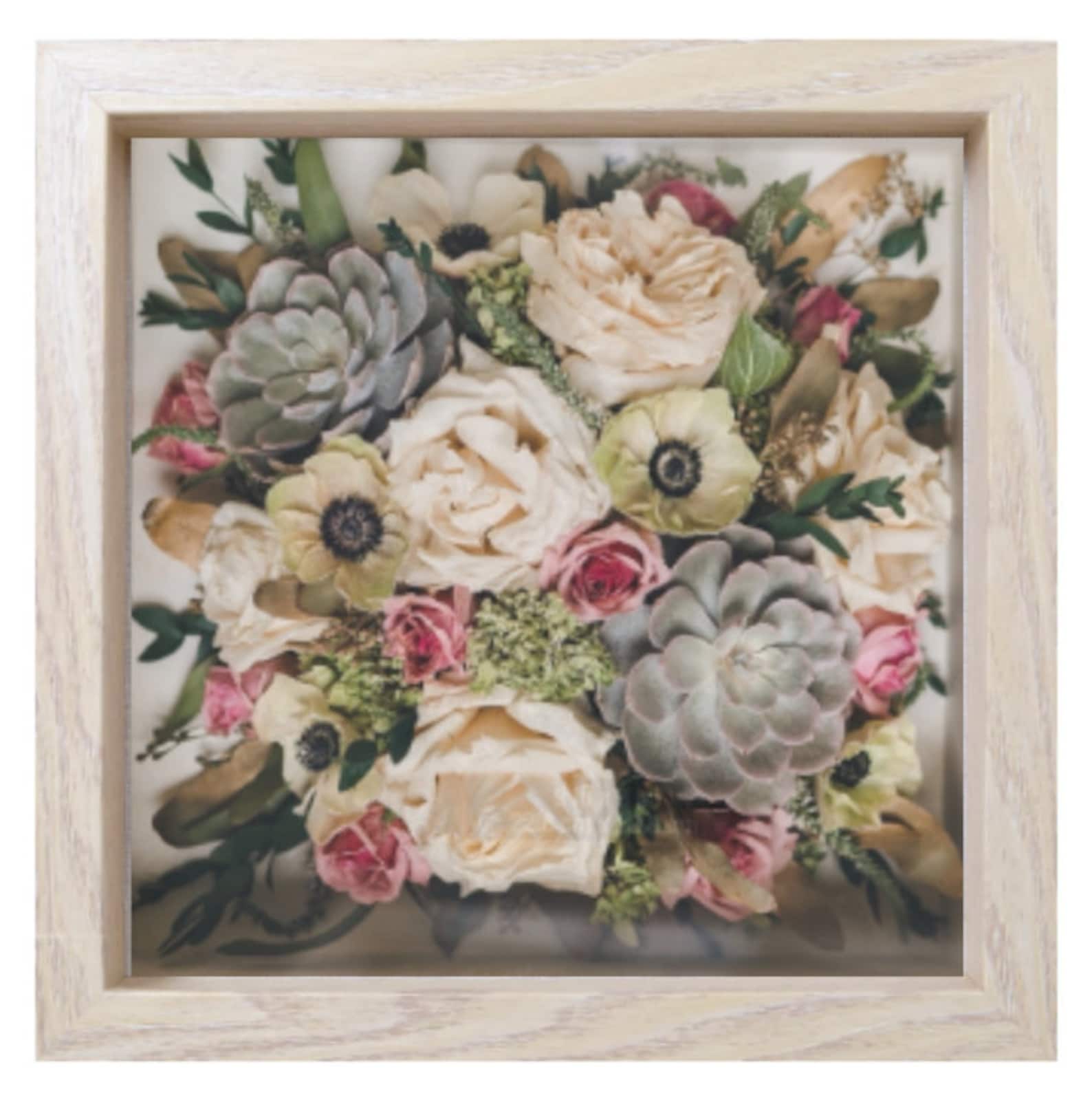 Personalized Shadow Box Natural Wood Grey Custom Add - Etsy