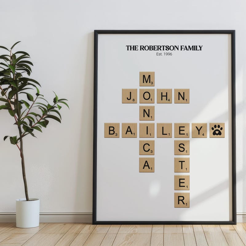 Scrabble Tile Family - Etsy