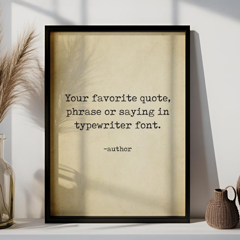 Typewriter Quote - Etsy
