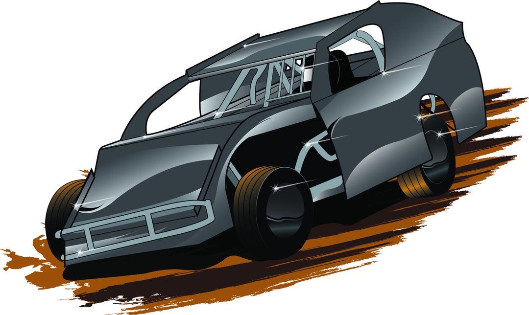 Modified Race Car Illustration - Etsy