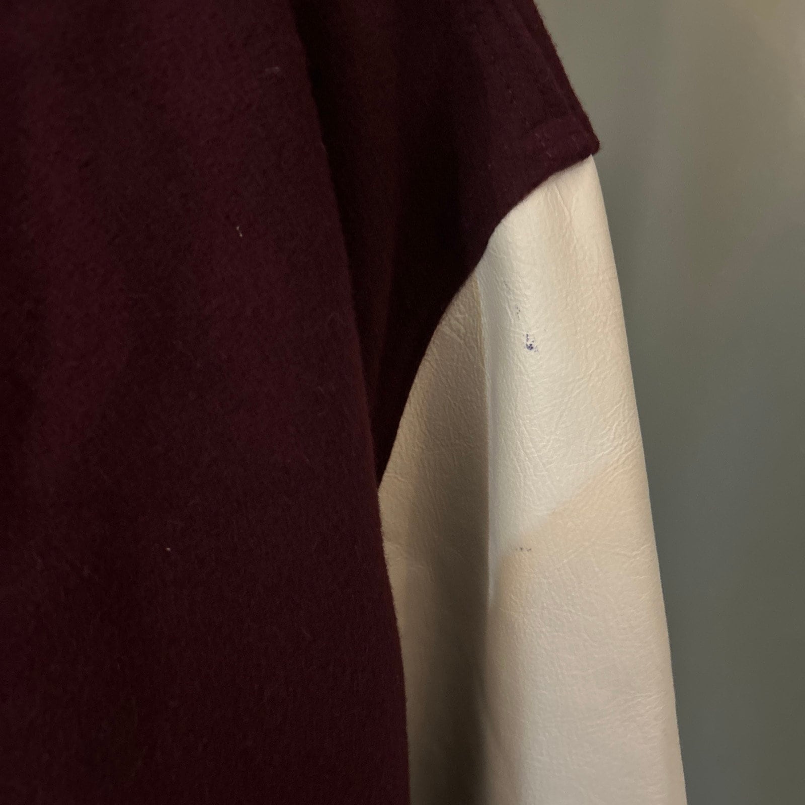 The Original Varsity Jacket by Holloway XL White on Maroon - Etsy