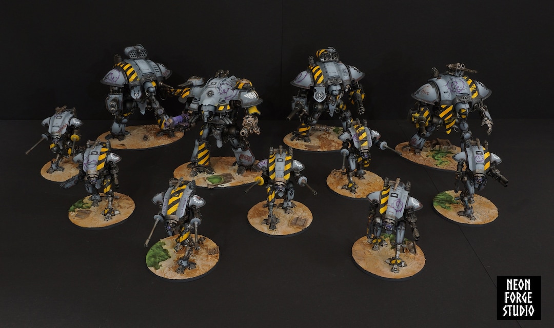 WH40K Imperial Knights Army Questoris X 3, Dominus X 1, Armiger X 7 ...