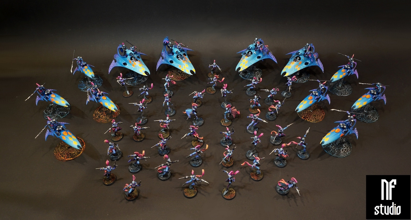 WH40K Harlequin Army Skyweavers Starweavers Troupe Players Shadowseer ...
