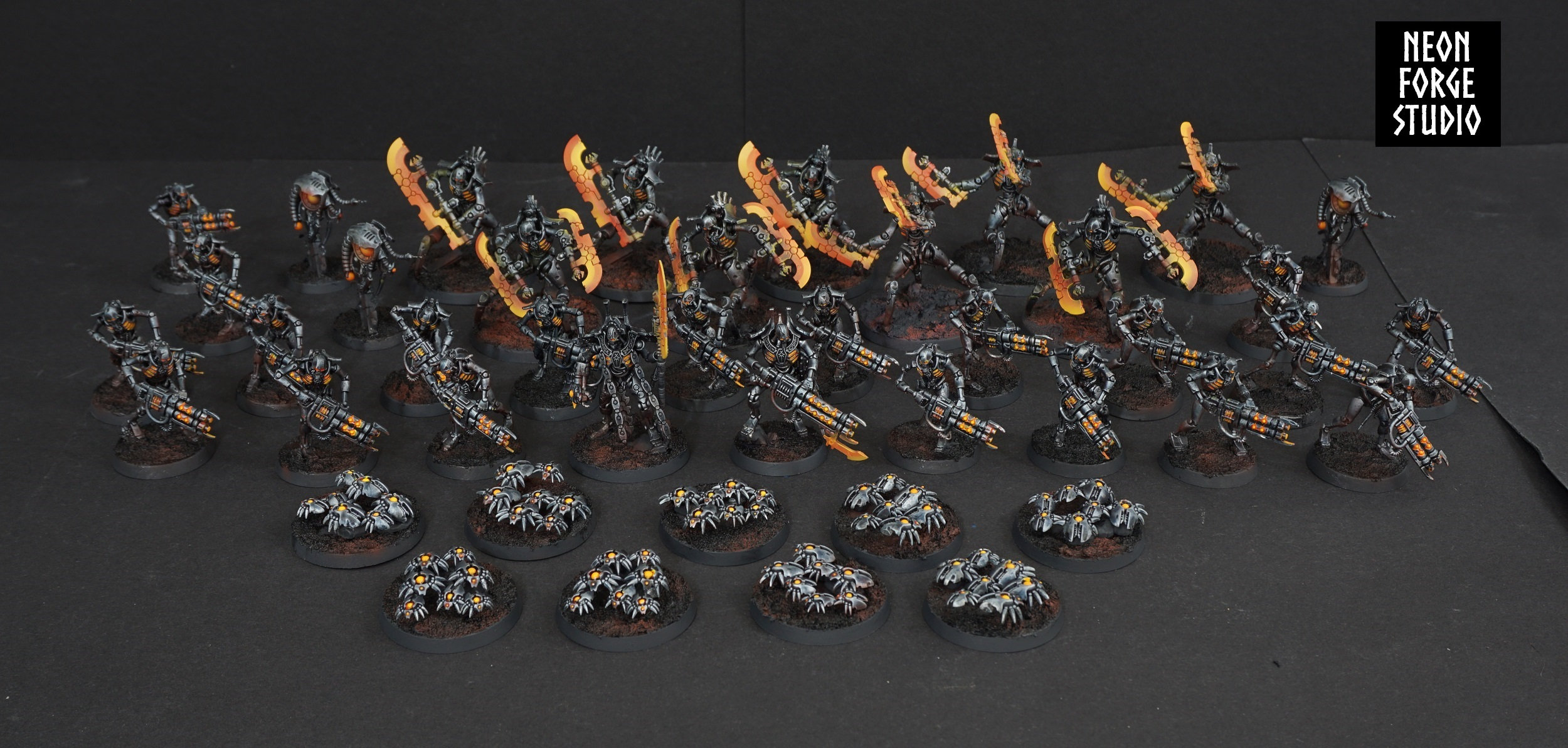 WH40K Necron Army Necron Warriors, Scarab Swarmps, Skorpekh Destroyers ...