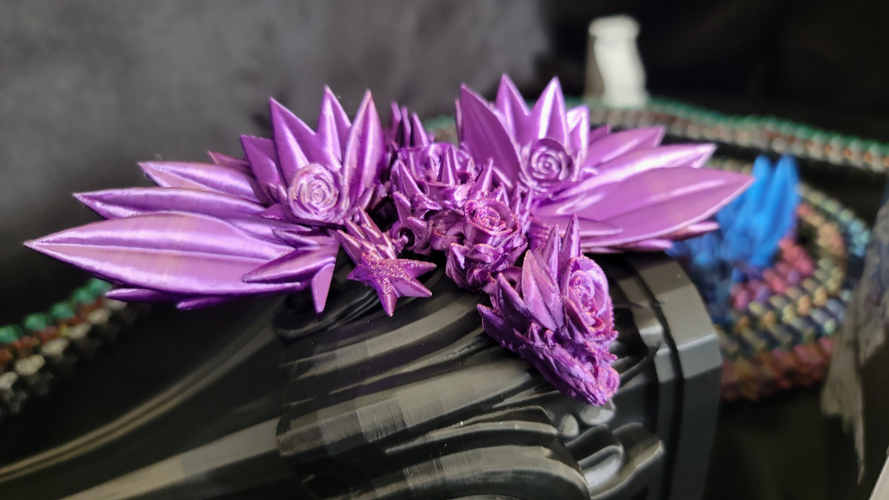 3D Printed Rose Dragon, Articulated Rose Dragon Figurine, Sensory ...